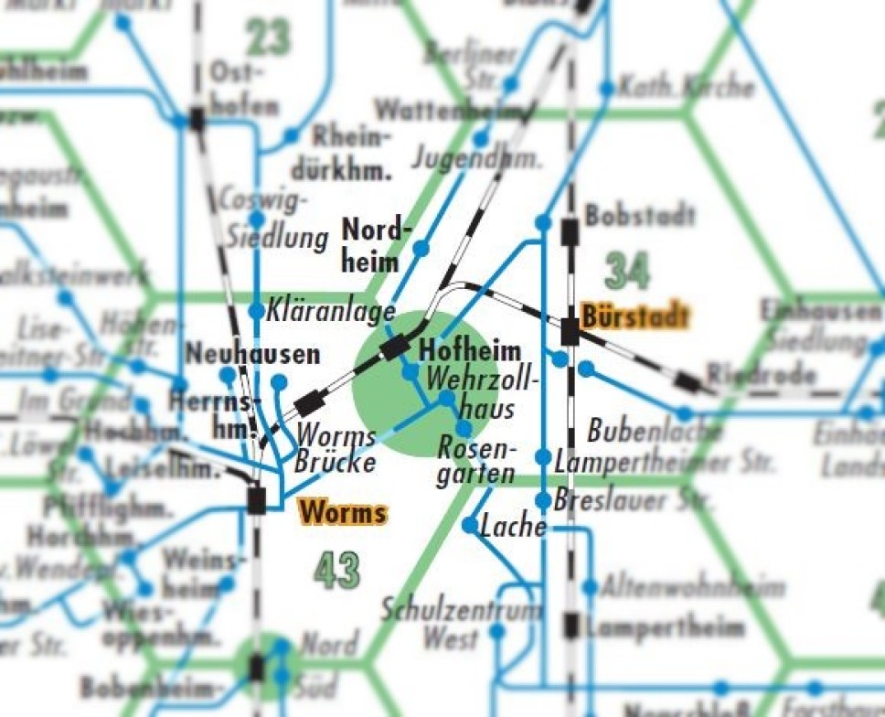 VRN | Tarifgebiet/Wabensystem